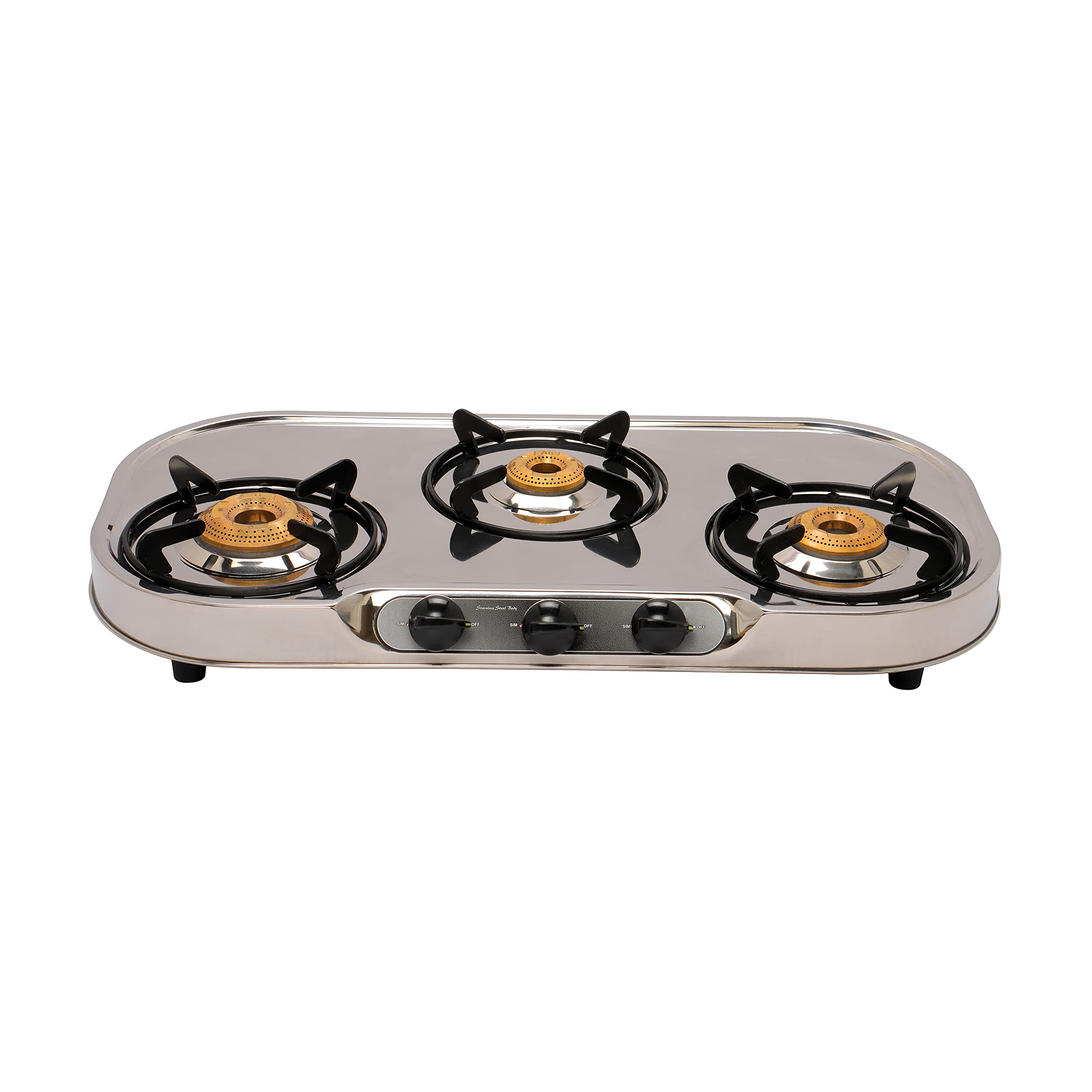 Surya steel gas stove 3 burner price store