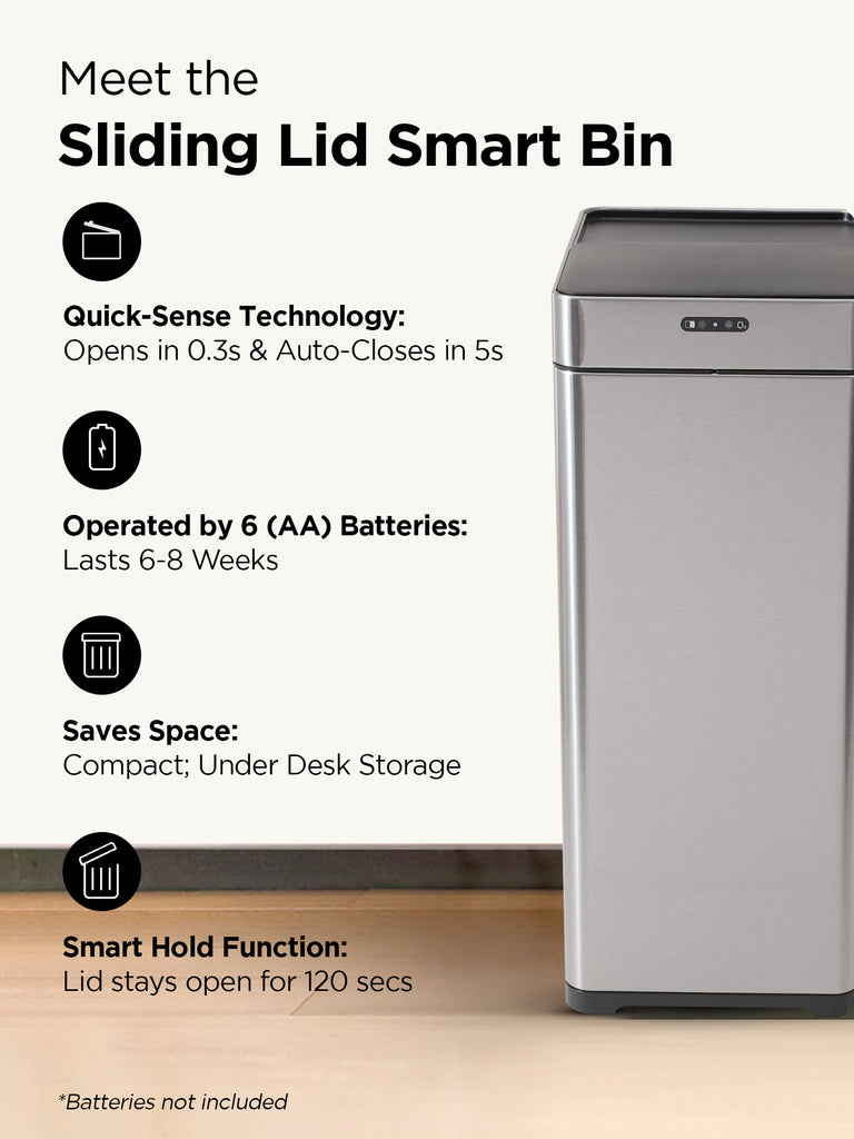 Buy UMAI Stainless Steel Dustbin - 42L with Sensor & Ozone – GlobalBees ...