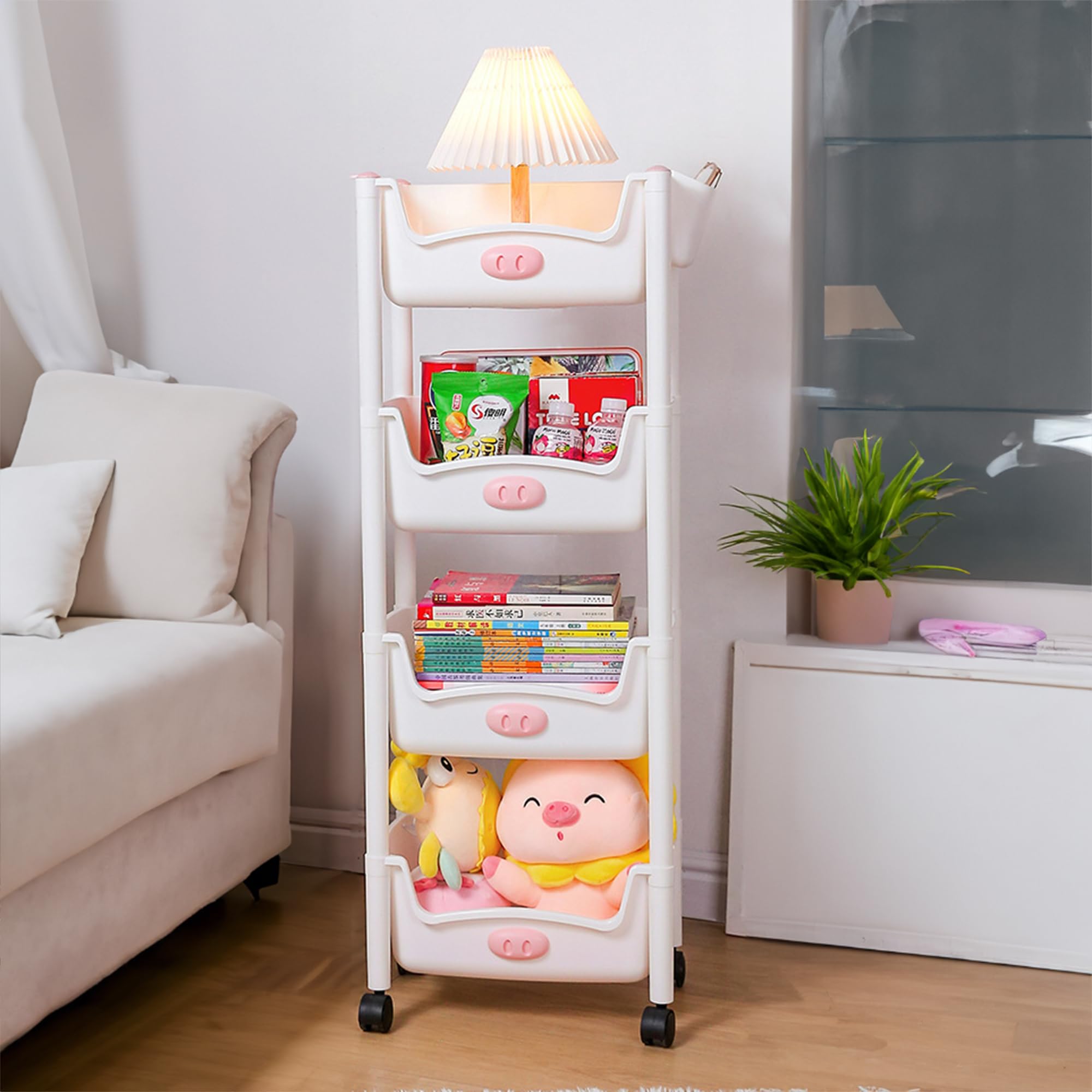 Homestic 4-Layer Rack for Storage | Slim Storage Organizer Rack | Laun ...