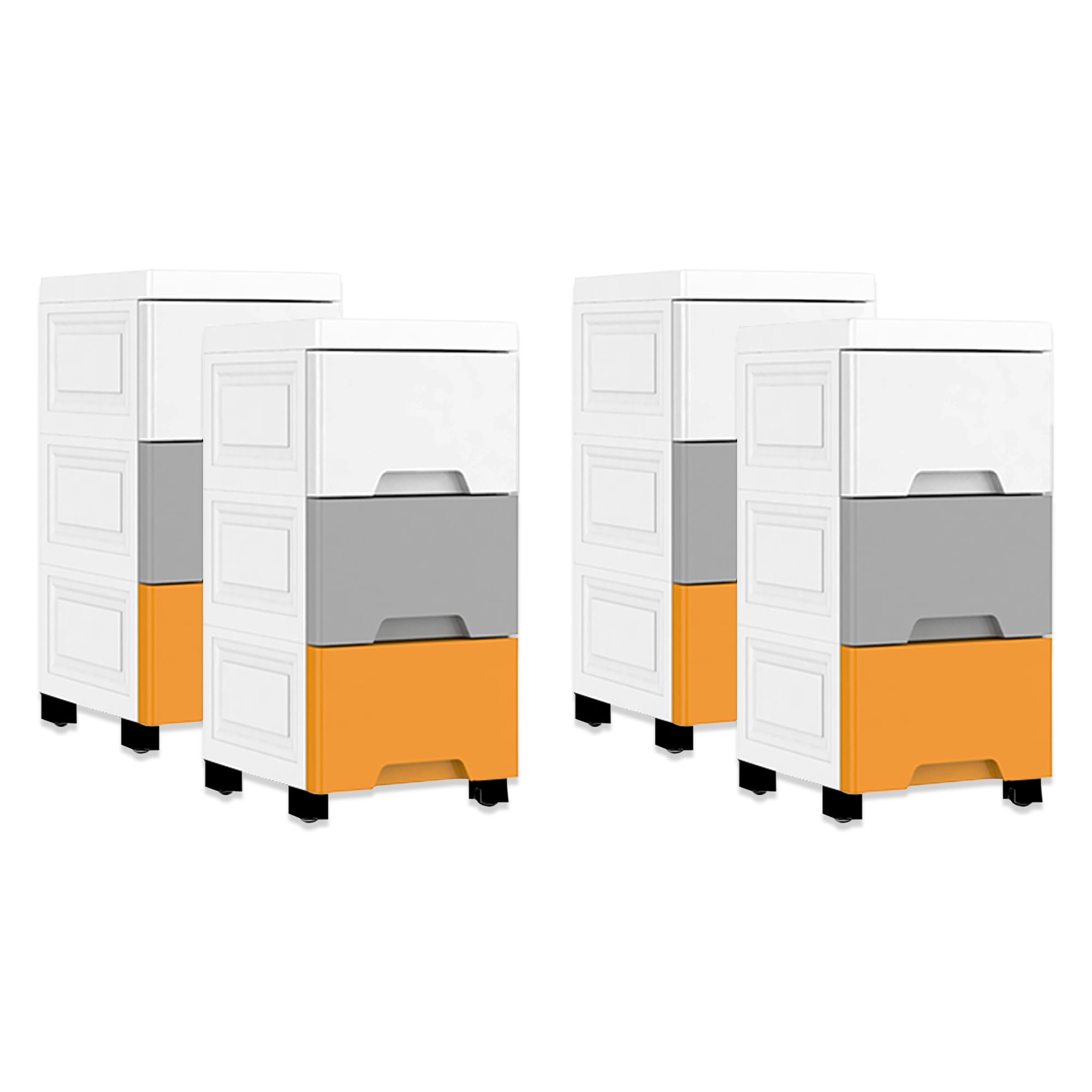 Kuber Industries (Set of 4) 3-Layer Multi Storage Drawer Organizer - C ...