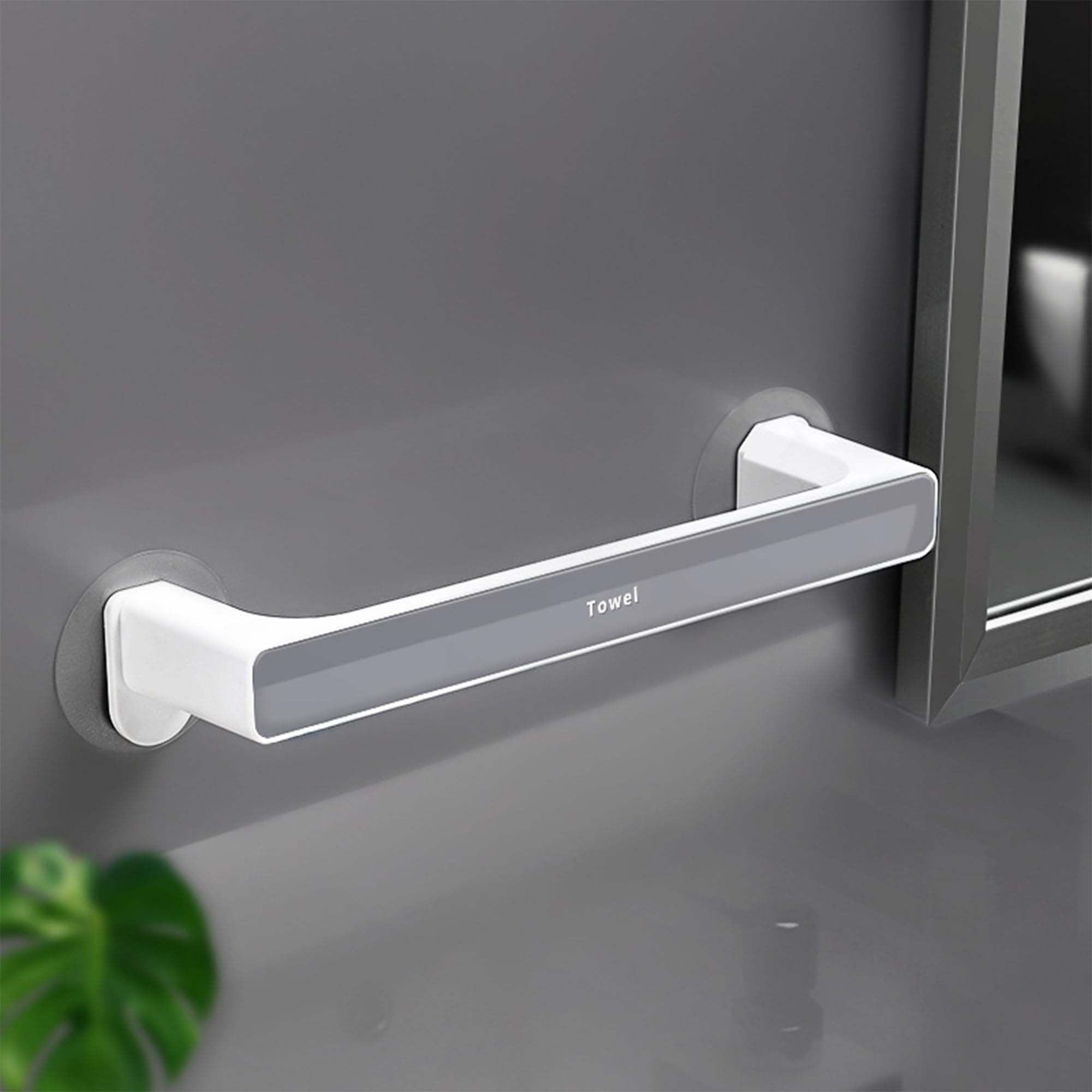Urbane Home Self-Adhesive Bathroom Towel Holder & Hanger - Rod & Stand ...