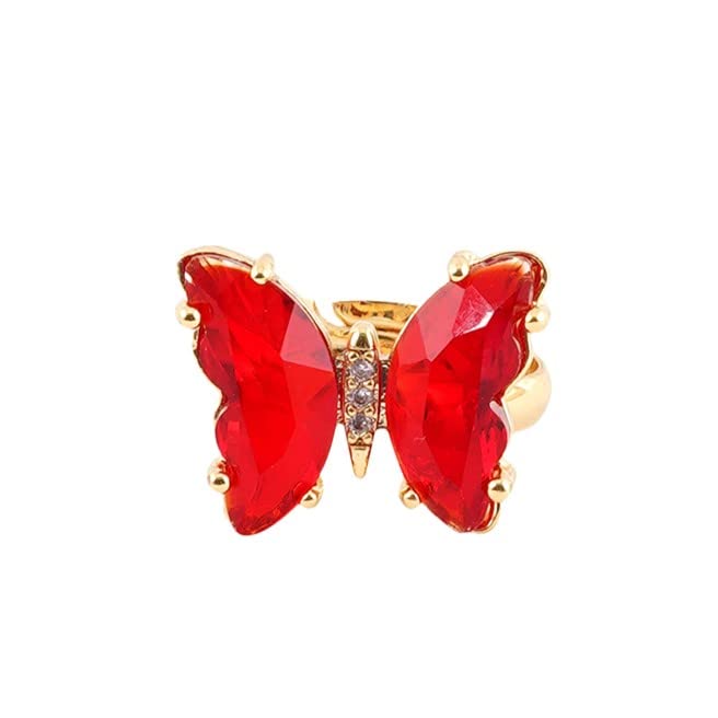 Joker & Witch Mabel Butterfly Big Red Stone Ring – GlobalBees Shop