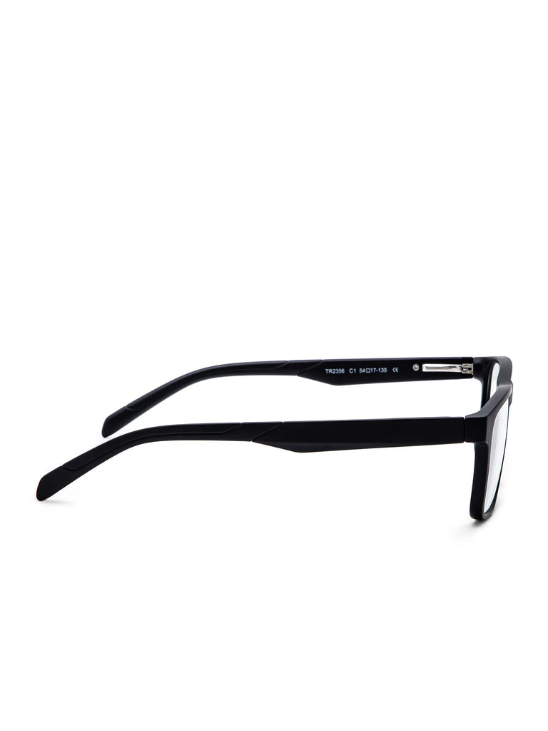 Intellilens Square: Unisex Matte Black Computer Glasses | Zero Power ...