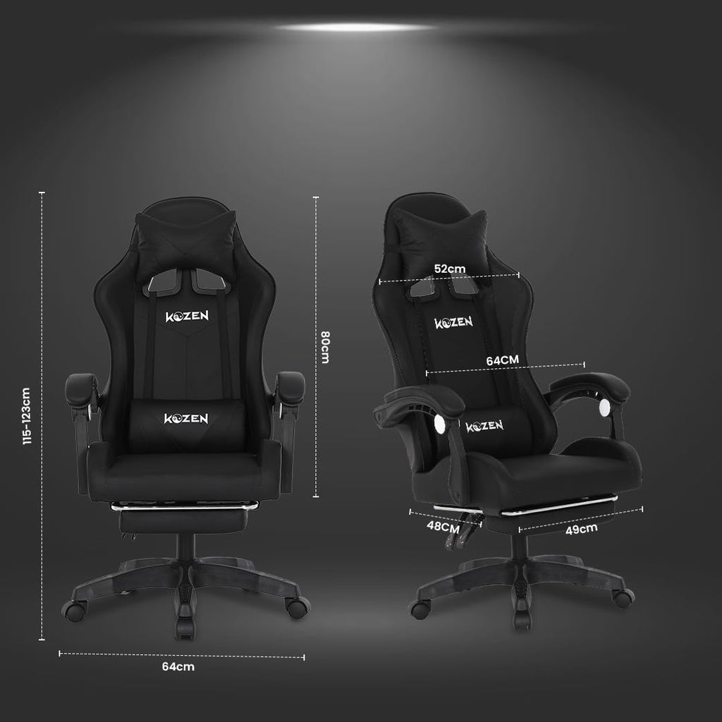KOZEN Sniper Gaming Chair with Adjustable Headrest & Lumbar ...