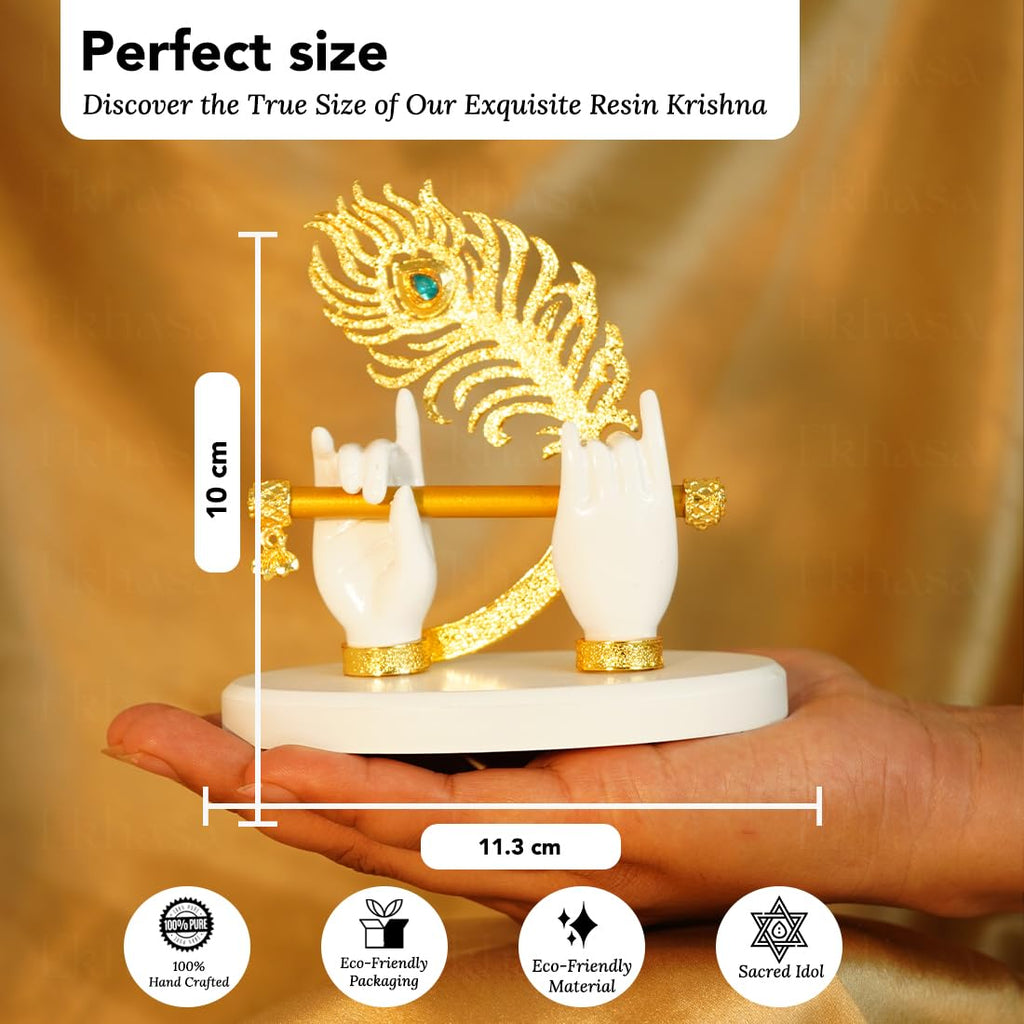 Ekhasa Lord Krishna Hands with Flute Idol (Small Size) | Krishna Flute ...