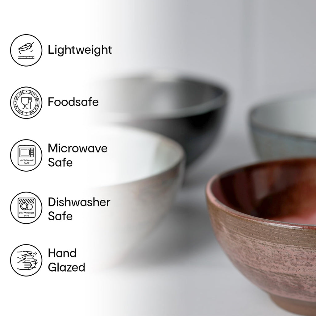 Hand Glazed Mini Bowls - Set of 4 | Terracotta Dessert Cup | Kitchen ...