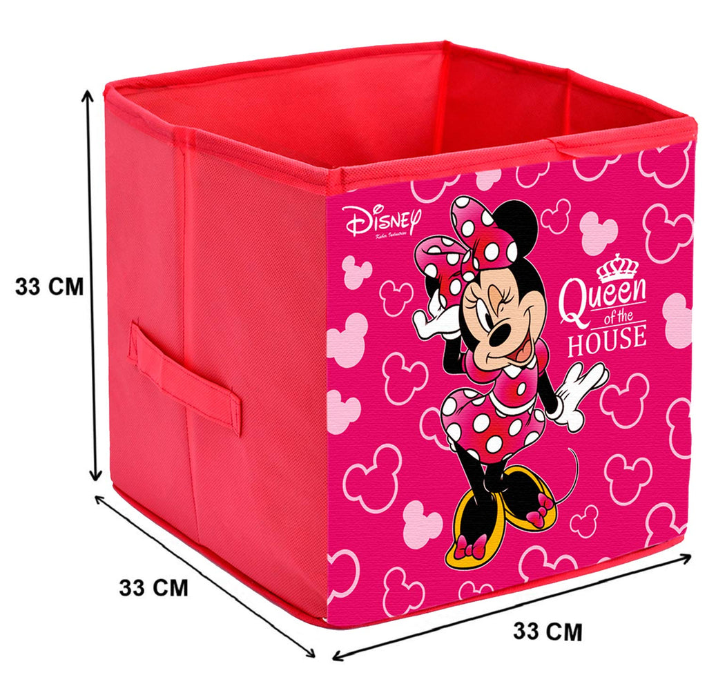 Disney Minnie Print Non Woven 2PC Foldable Storage Cube - Pink ...
