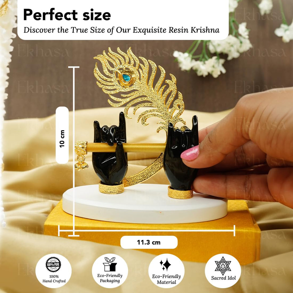 Ekhasa Lord Krishna Hands with Flute Idol | Krishna Flute Hand Statue ...