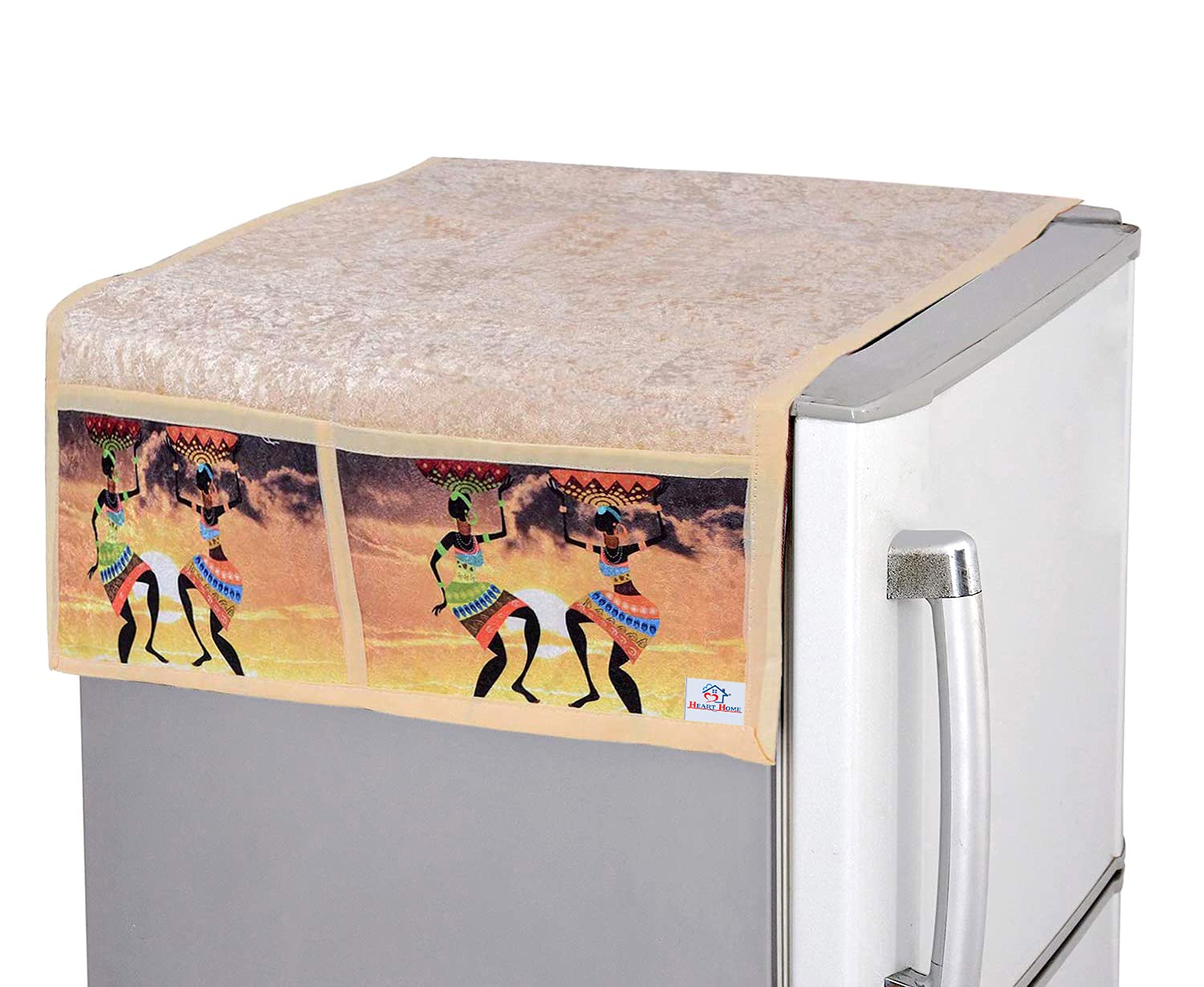 Heart Home Dancing Design Velvet Fridge Top Cover, Protect for ...