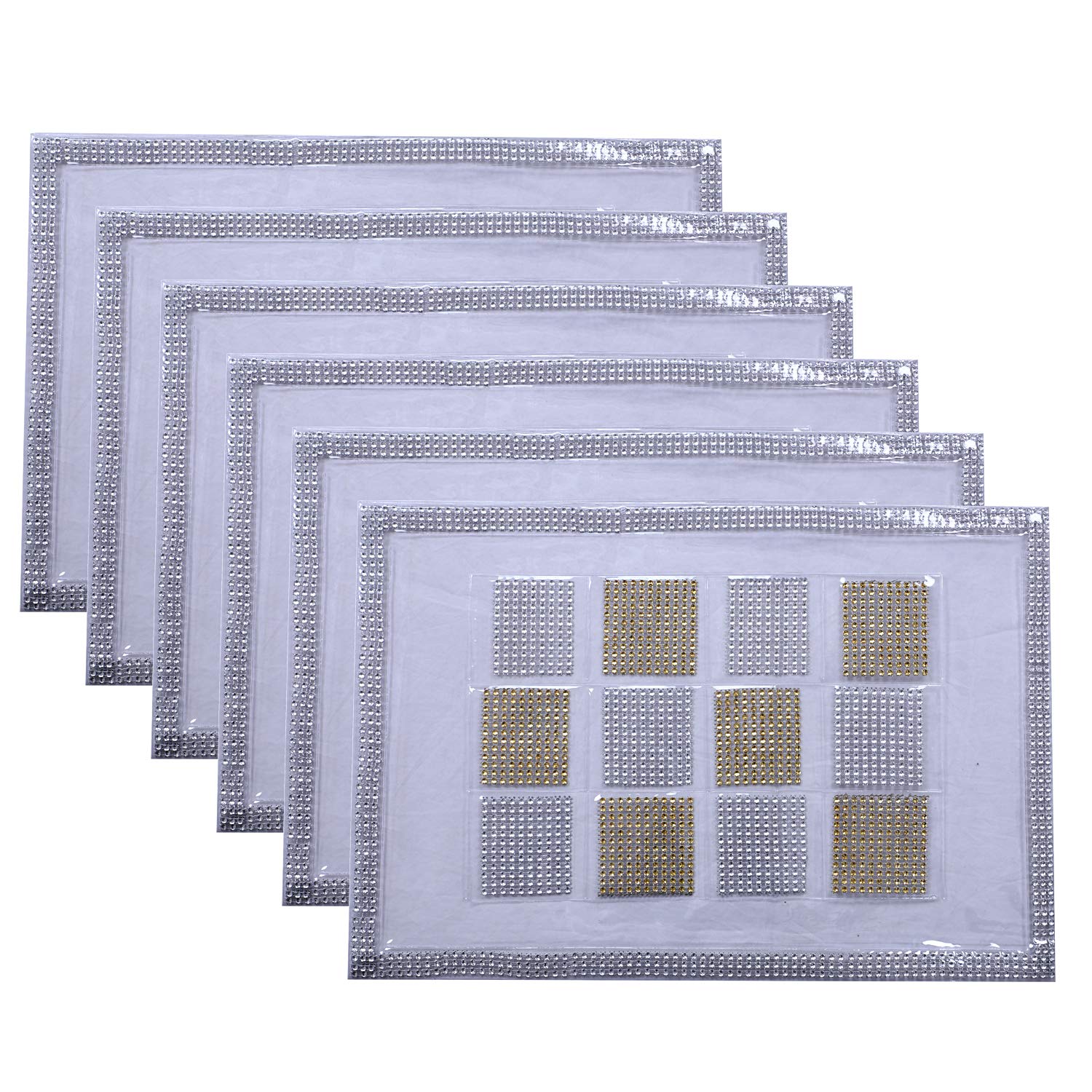 Kuber Industries Laminated Patch Square Design PVC 6 Piece Dining ...
