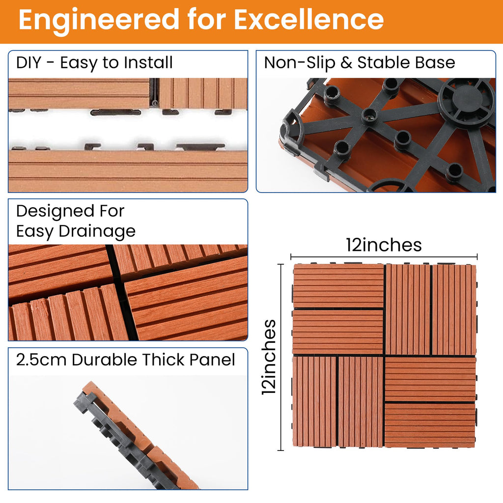Cheston Interlocking Tiles for Floor I Interlocking Wooden Tiles for G ...