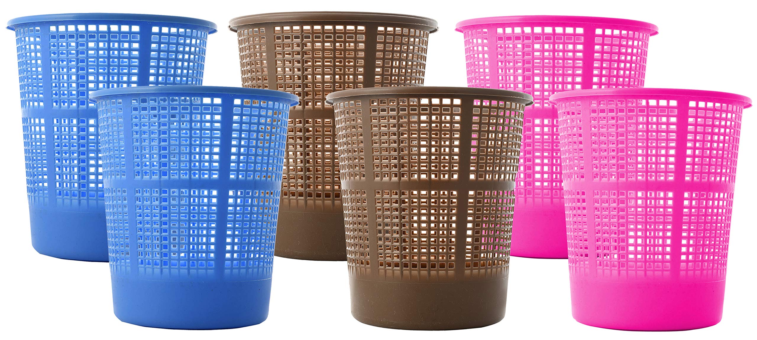 Kuber Industries Plastic 6 Pieces Mesh Dustbin Garbage Bin for Office ...