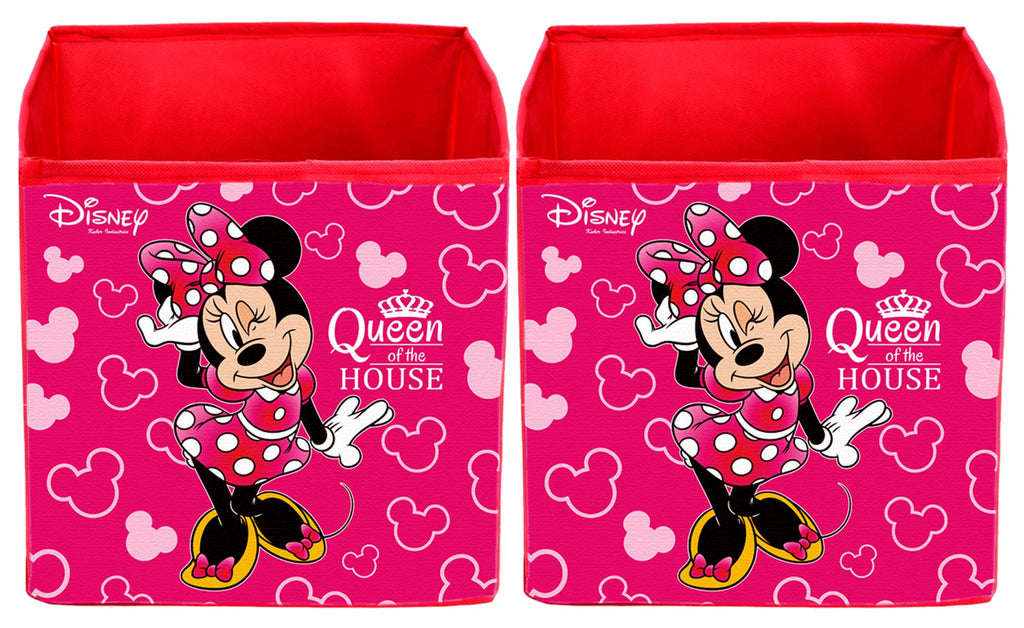 Disney Minnie Print Non Woven 2PC Foldable Storage Cube - Pink ...