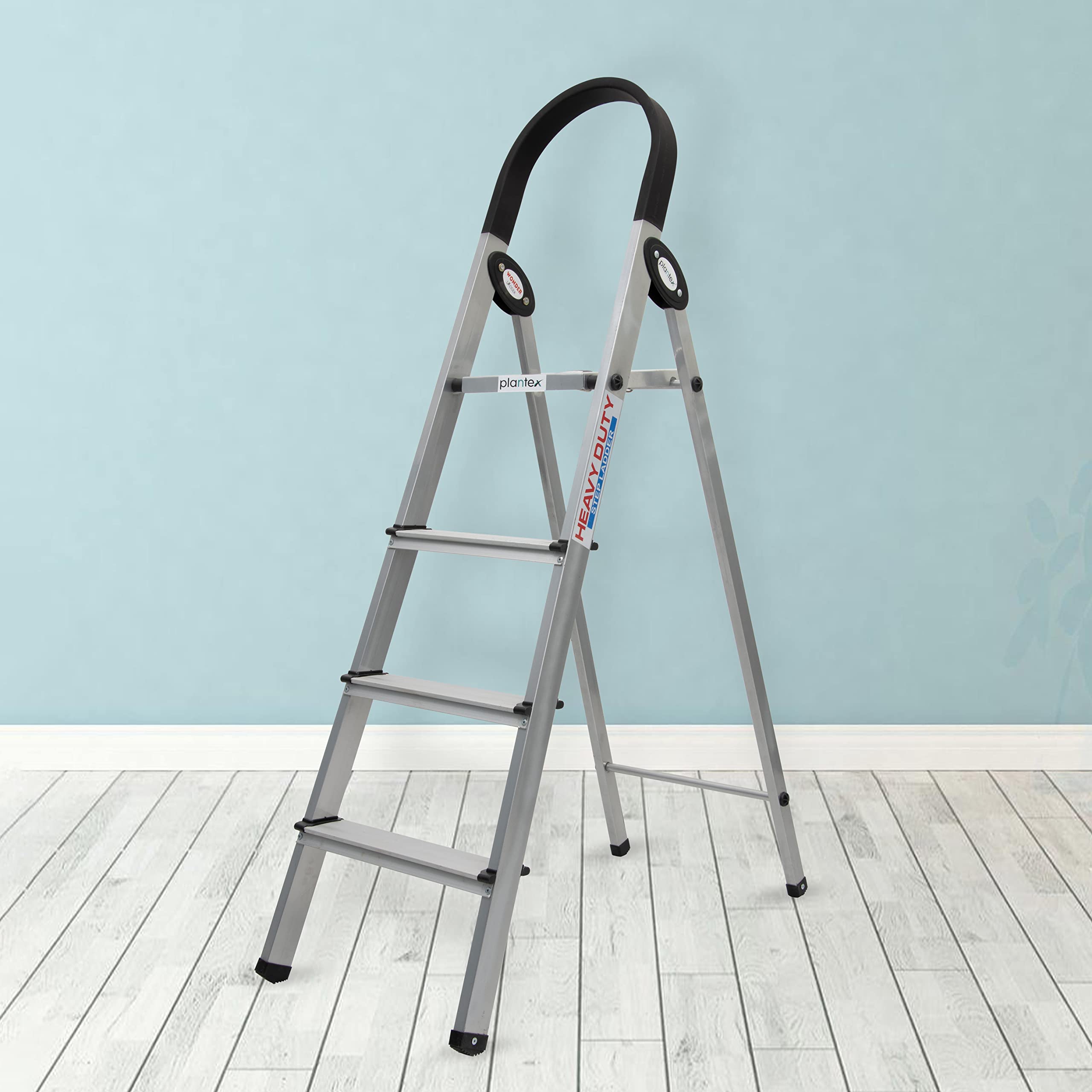 Plantex Wonder Aluminium Step Folding Ladder 4 Step for Home with ...