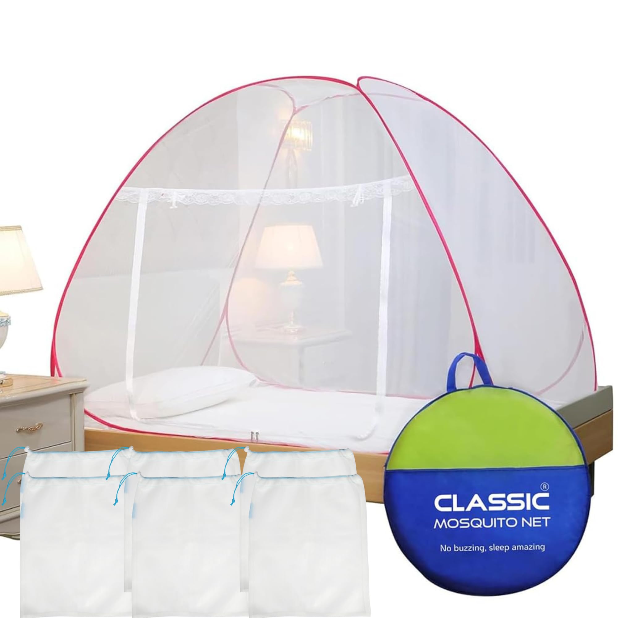 Buy Classic Mosquito Net for Single Bed - Foldable Machardani ...