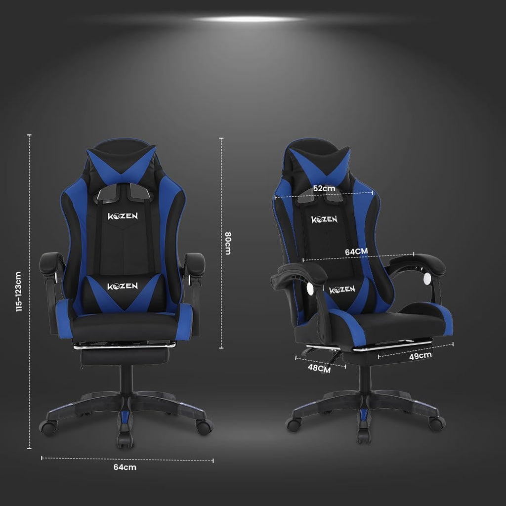 KOZEN Sniper Gaming Chair with Adjustable Headrest & Lumbar ...