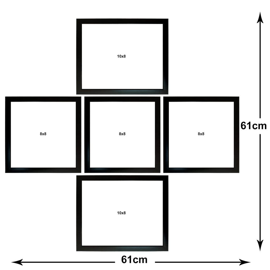 Kuber Industries Collage Photo Frame For Living Room, Wall Set of 5 ...