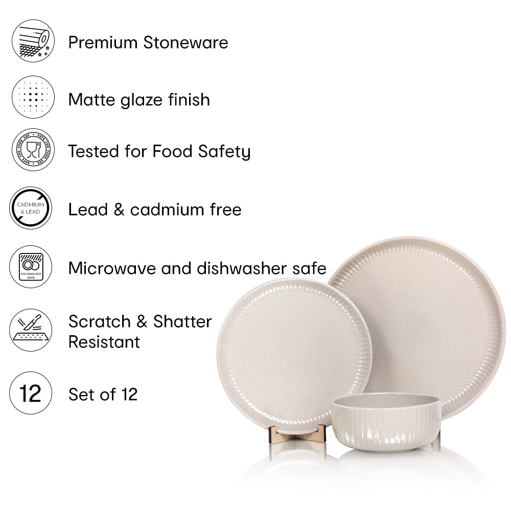 Anko Sable Stoneware Speckled Side Plates - Set of 2 | Premium ...