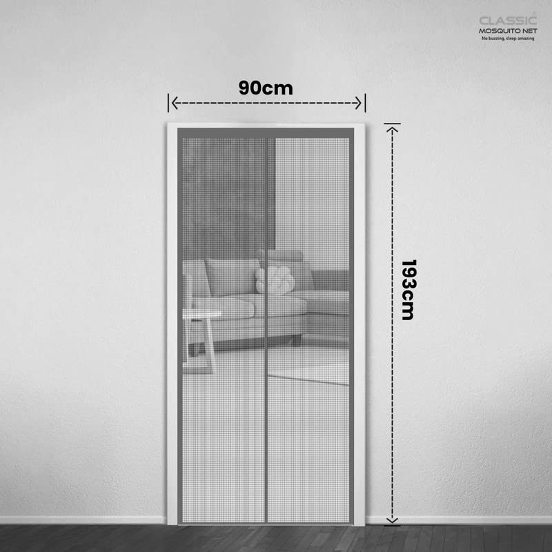 Classic Mosquito Net for Door Polyester Magnetic Curtain Auto Closing ...