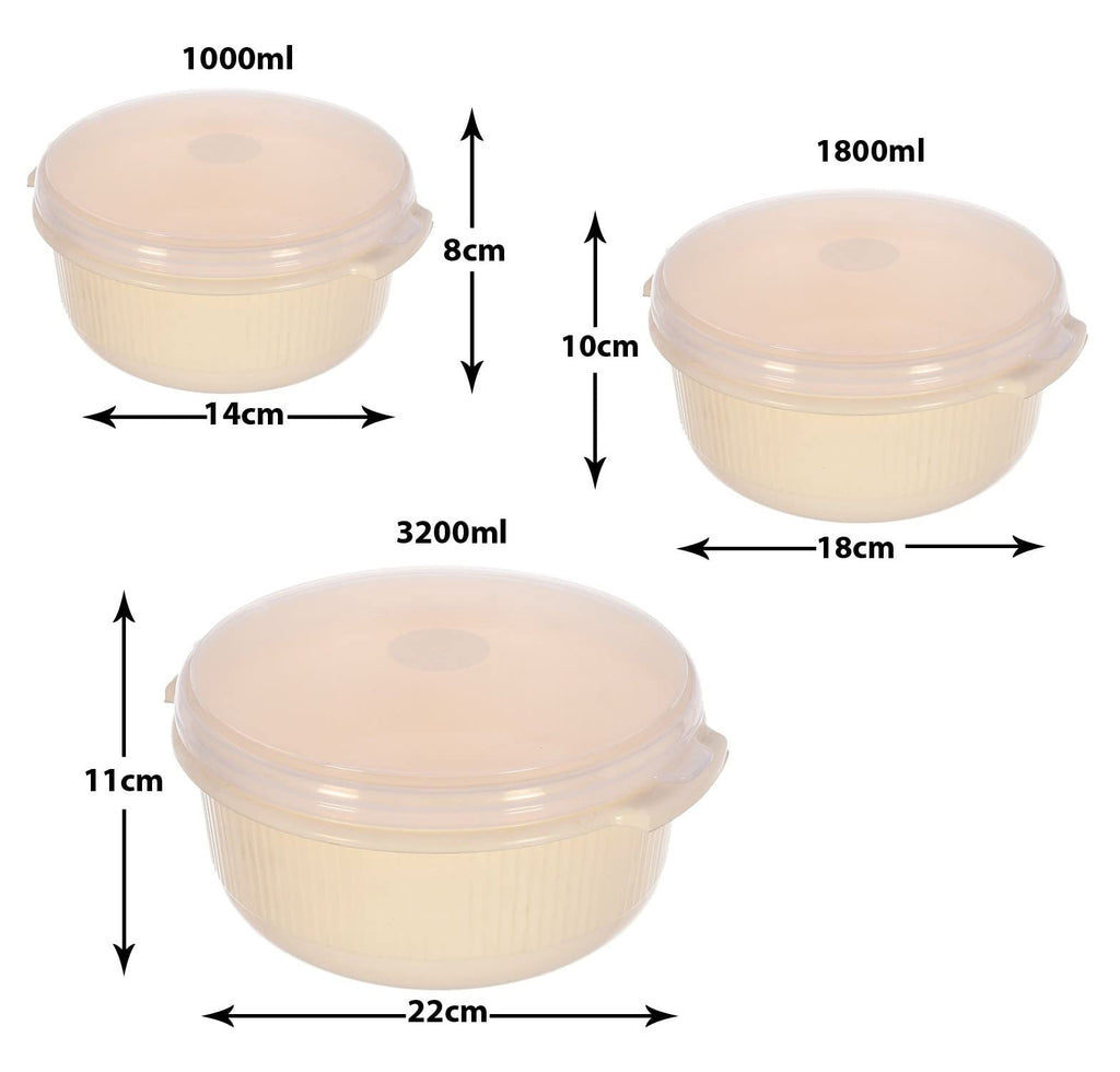 Kuber Industries Food Grade, Microwave & Freezer Safe Plastic Bowls ...