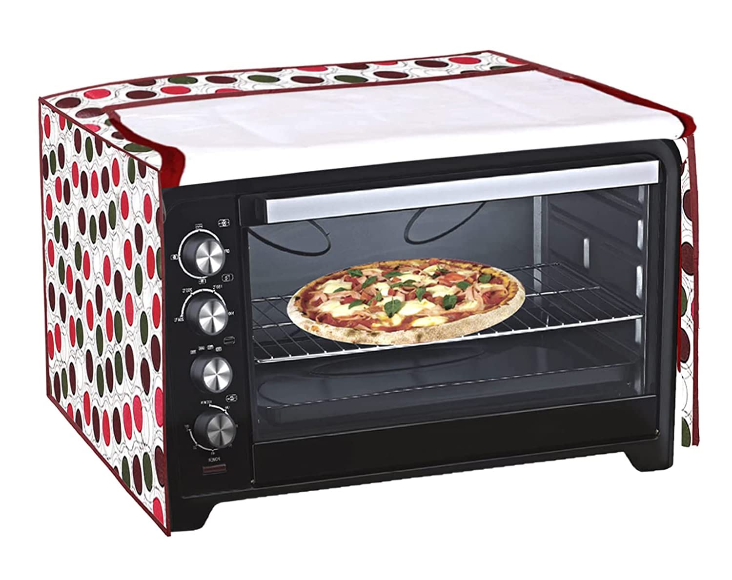 Kuber Industries PVC Circle Design Microwave Oven Cover, Dustproof ...