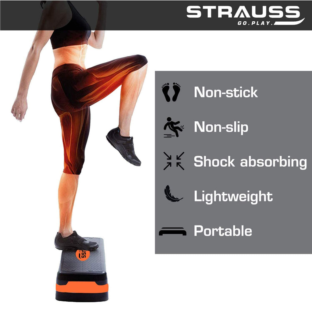 Strauss Aerobic Stepper with Rope, (Orange) – GlobalBees Shop