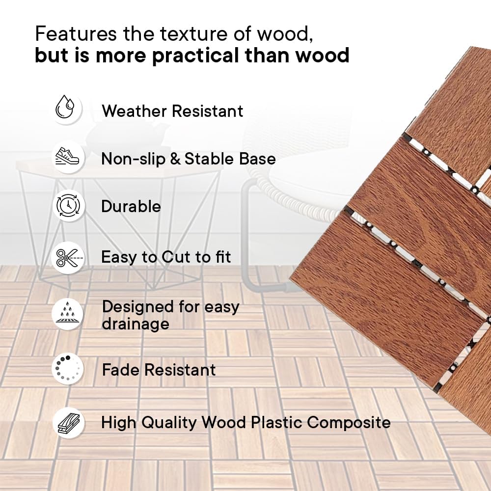 Cheston Interlocking Tiles for Floor I Interlocking Wooden Tiles for ...