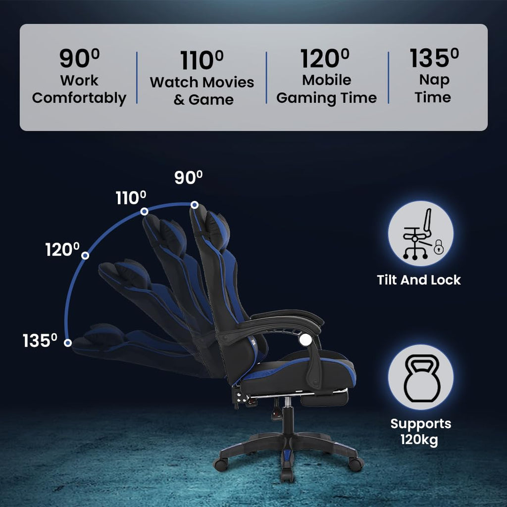 KOZEN Sniper Gaming Chair with Adjustable Headrest & Lumbar ...