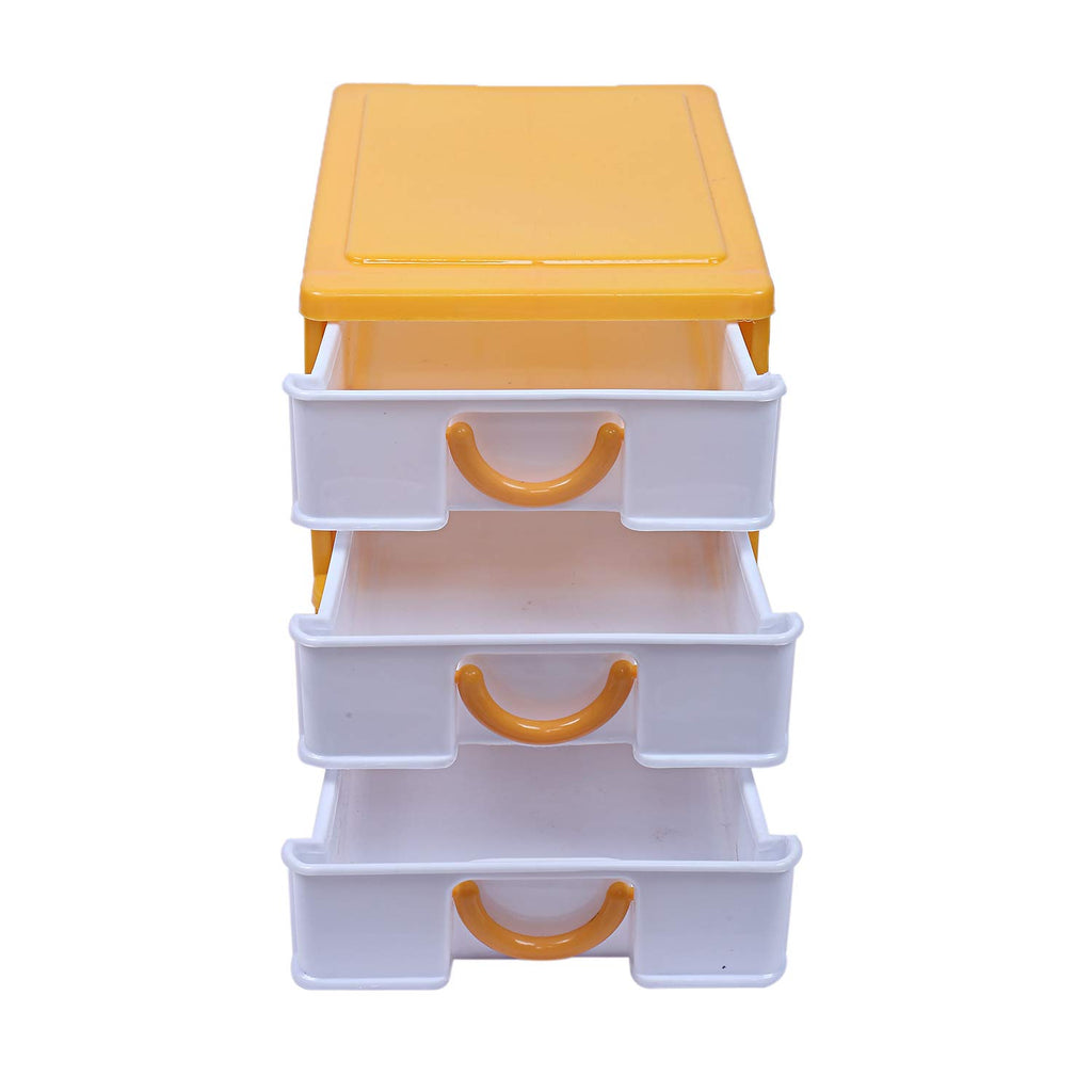 Kuber Industries 3 Layer Storage Drawer, Yellow, 7.87 x 11.8 x 2.75 ...