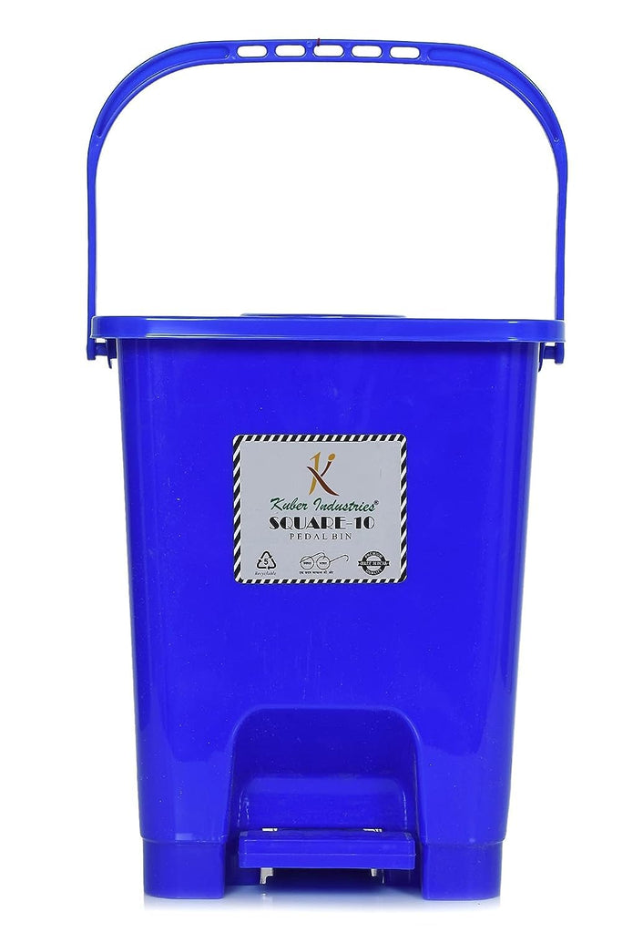 Heart Home Plastic Dustbin With Swing Lid, 12 Ltr., Pack of 2 (Blue ...