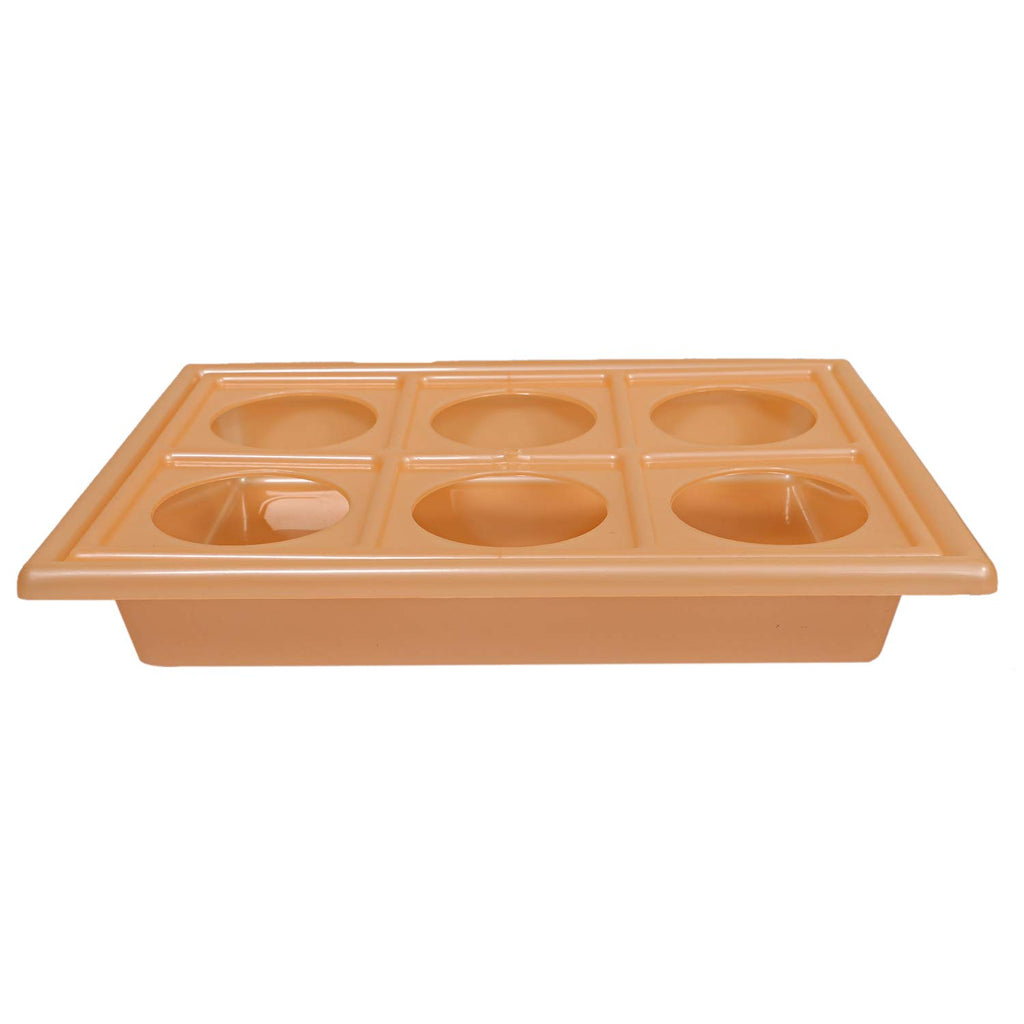 Kuber Industries Plastic Glass Holder Tray, 2-Pieces, Orange, Standard ...
