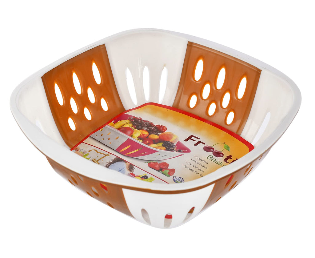 Heart Home Large Plastic Fruit, Vegetable Storage Basket- Pack of 2 ...