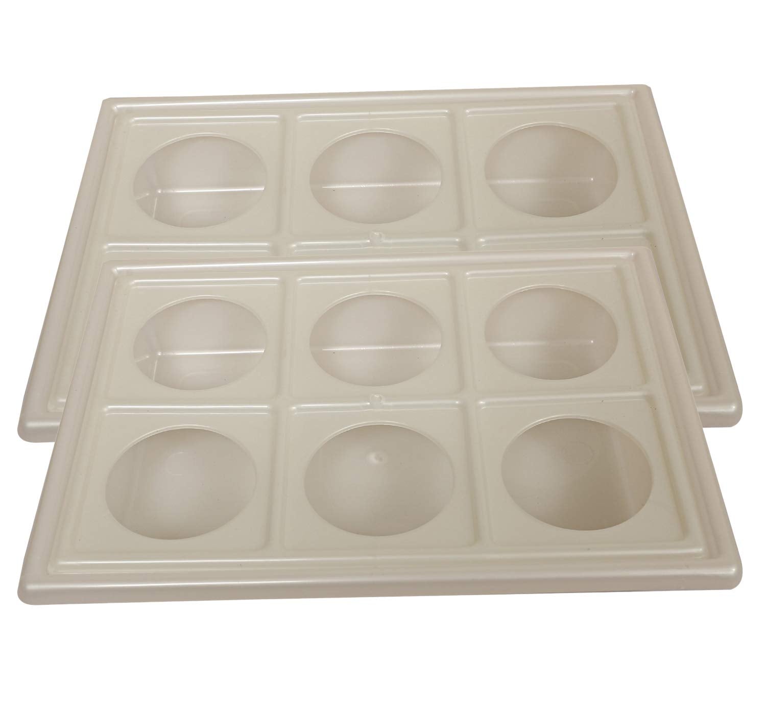 Kuber Industries Plastic Glass Holder Tray, 2-Pieces, White, Standard ...
