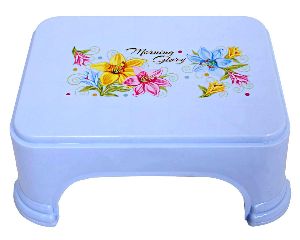 Kuber Industries Floral Print 2 Pieces Plastic Bathroom Stool, Adults ...