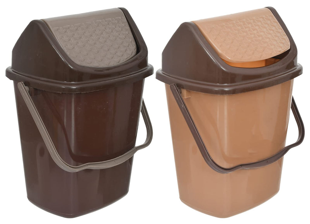 Heart Home Plastic Dustbin/Wastebin With Swing Lid With Handle, 7 ...