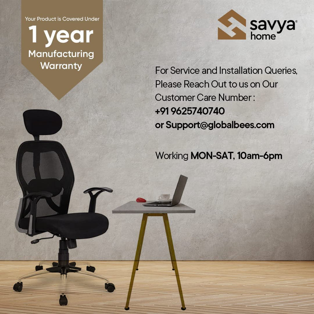 SAVYA HOME Apex Zoom Ergonomic Home and Revolving Office Chair (Blue ...