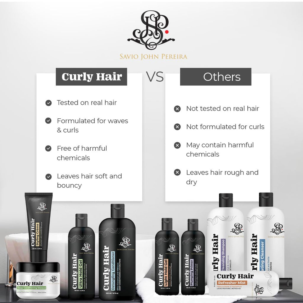 Curly Hair Essentials Set | Hair ultra gel, Hair cream, Plumping ...