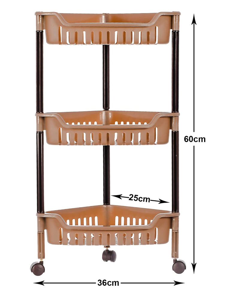 Heart Home Plastic 3-Tier Triangle Storage Rack Shelf for – GlobalBees Shop