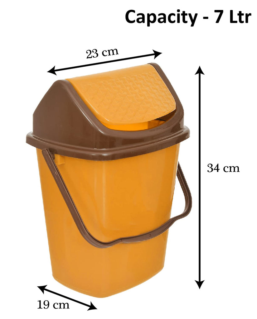 Heart Home Plastic Dustbin, Trashbin, Wastebin For Kitchen, Bathroom ...