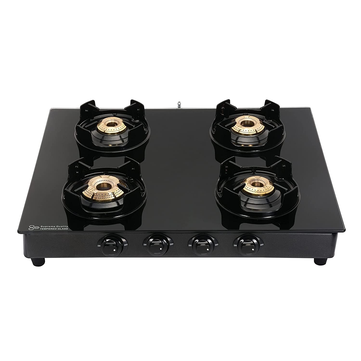 Surya Flame Black Beauty Gas Stove | Gas Stove 4 Burners | Glass Top ...