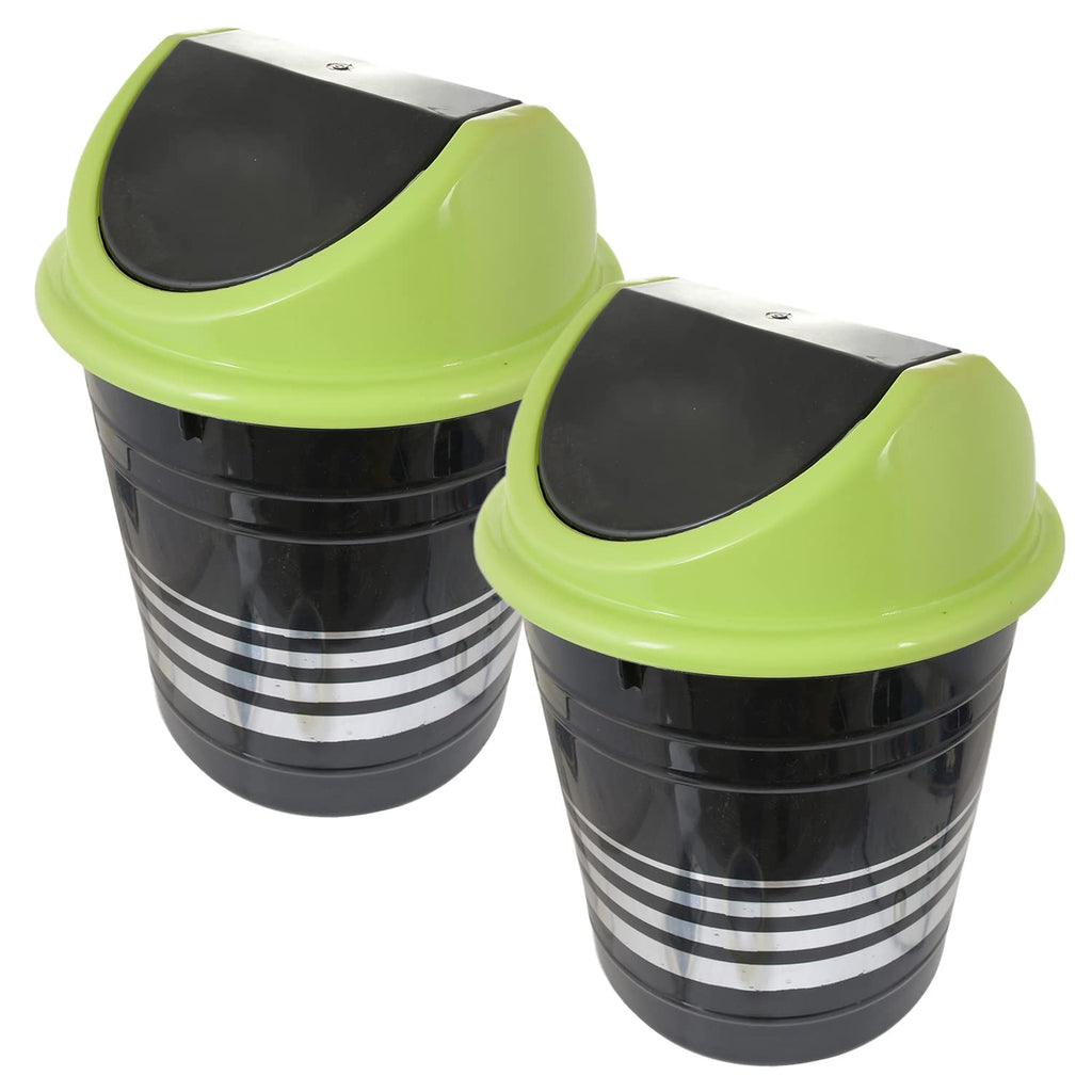 Heart Home Plastic Dustbin/Wastebin With Swing Lid, 10 Liter- Pack of ...
