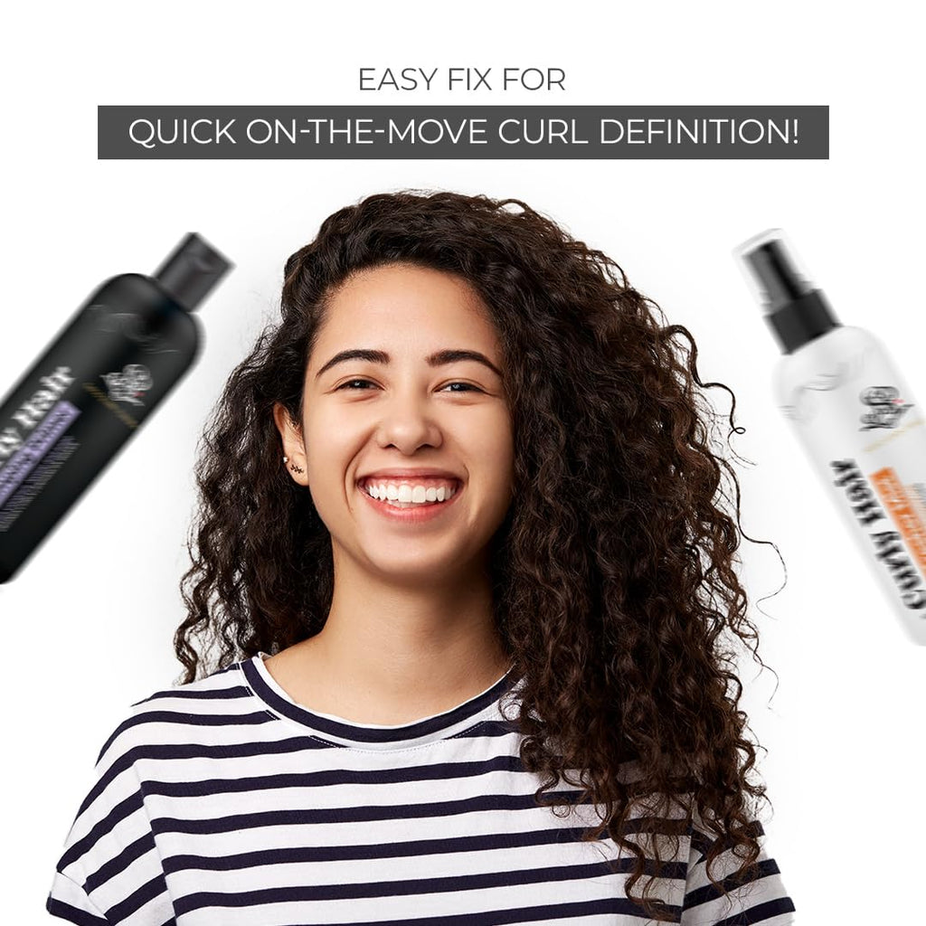 Curly Hair Plumping Primer and Refresher Mist Combo | Frizzy and Curly ...