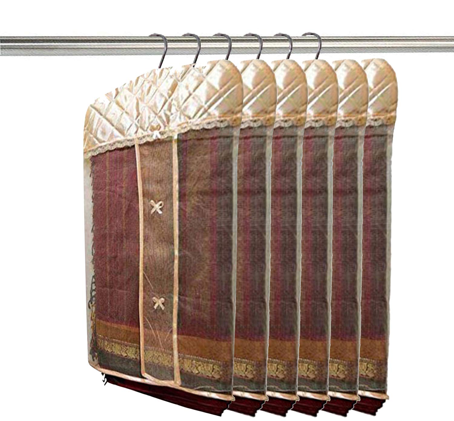 Kuber Industries Satin 6 Pieces Hanging Saree Cover Set – GlobalBees Shop