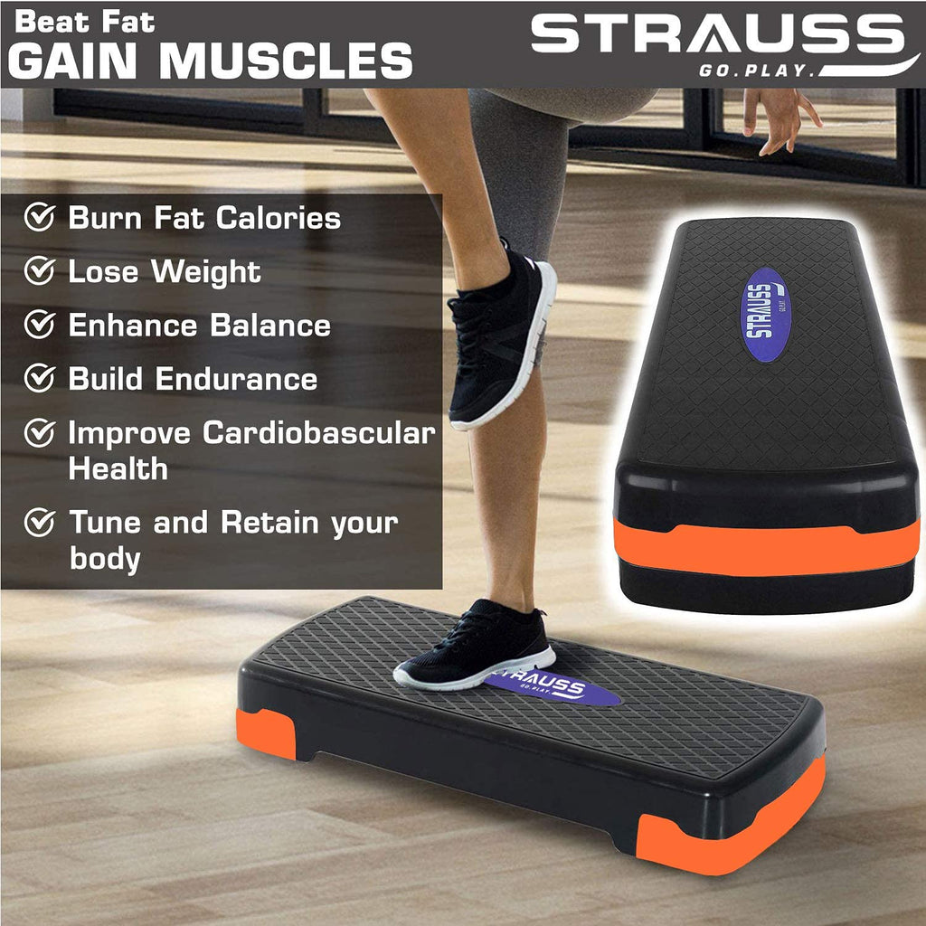 Strauss Aerobic Stepper with Rope, (Orange) – GlobalBees Shop