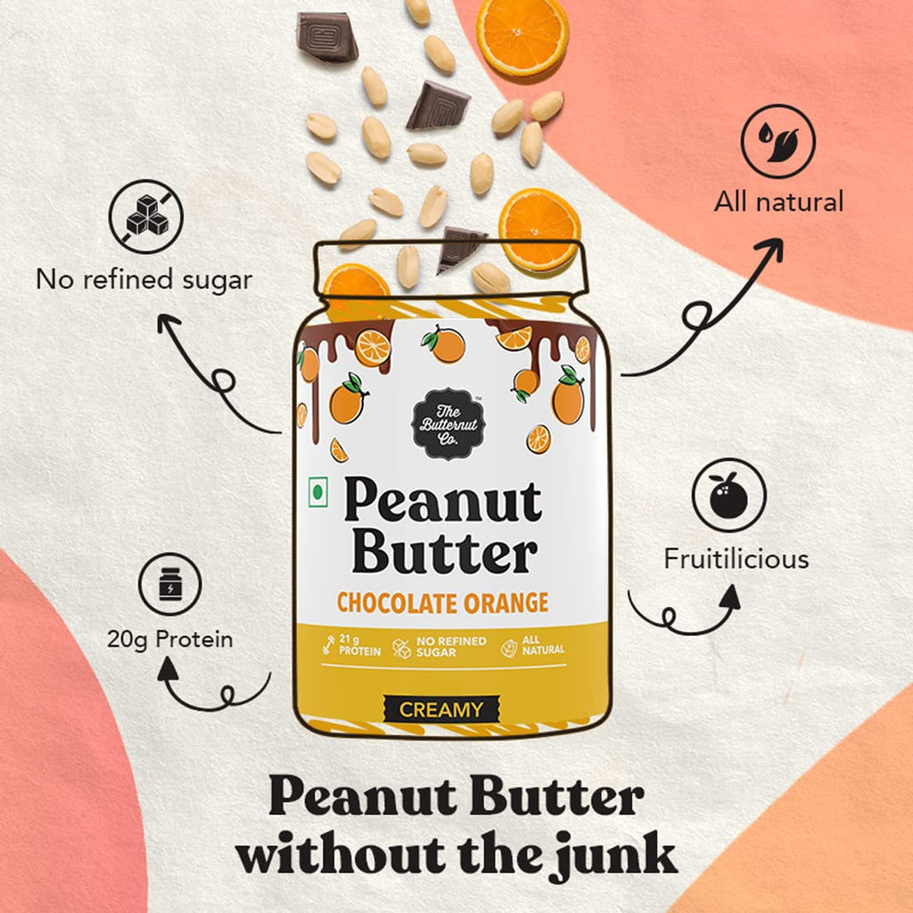The Butternut Co. Chocolate Orange Peanut Butter (Creamy) 340g | 21 g ...