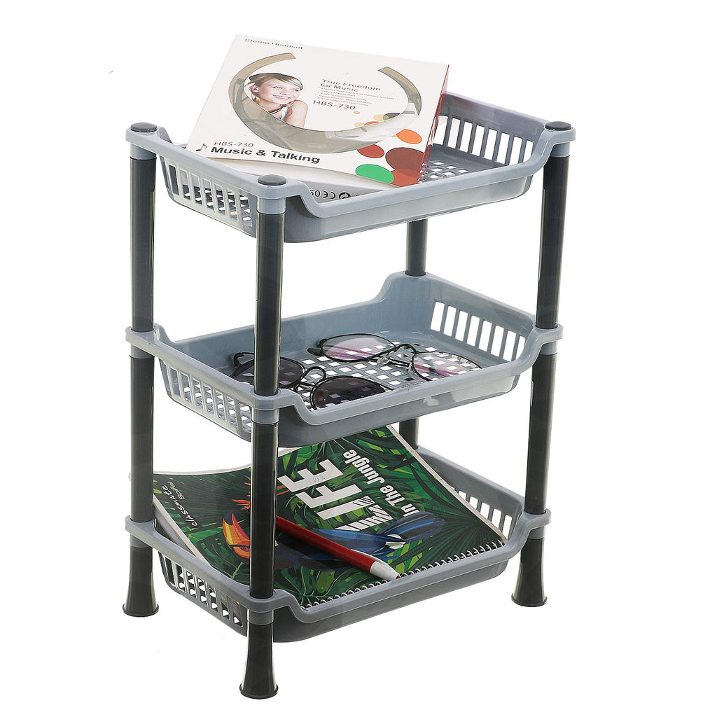 Kuber industries 3 Layer Plastic Kitchen Rack|Rack For Storage|Kitchen ...