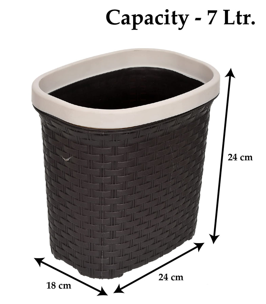 Fun Homes Plastic Open Dustbin, Garbage Bin, Trash Can, Waste Bin, 7 ...
