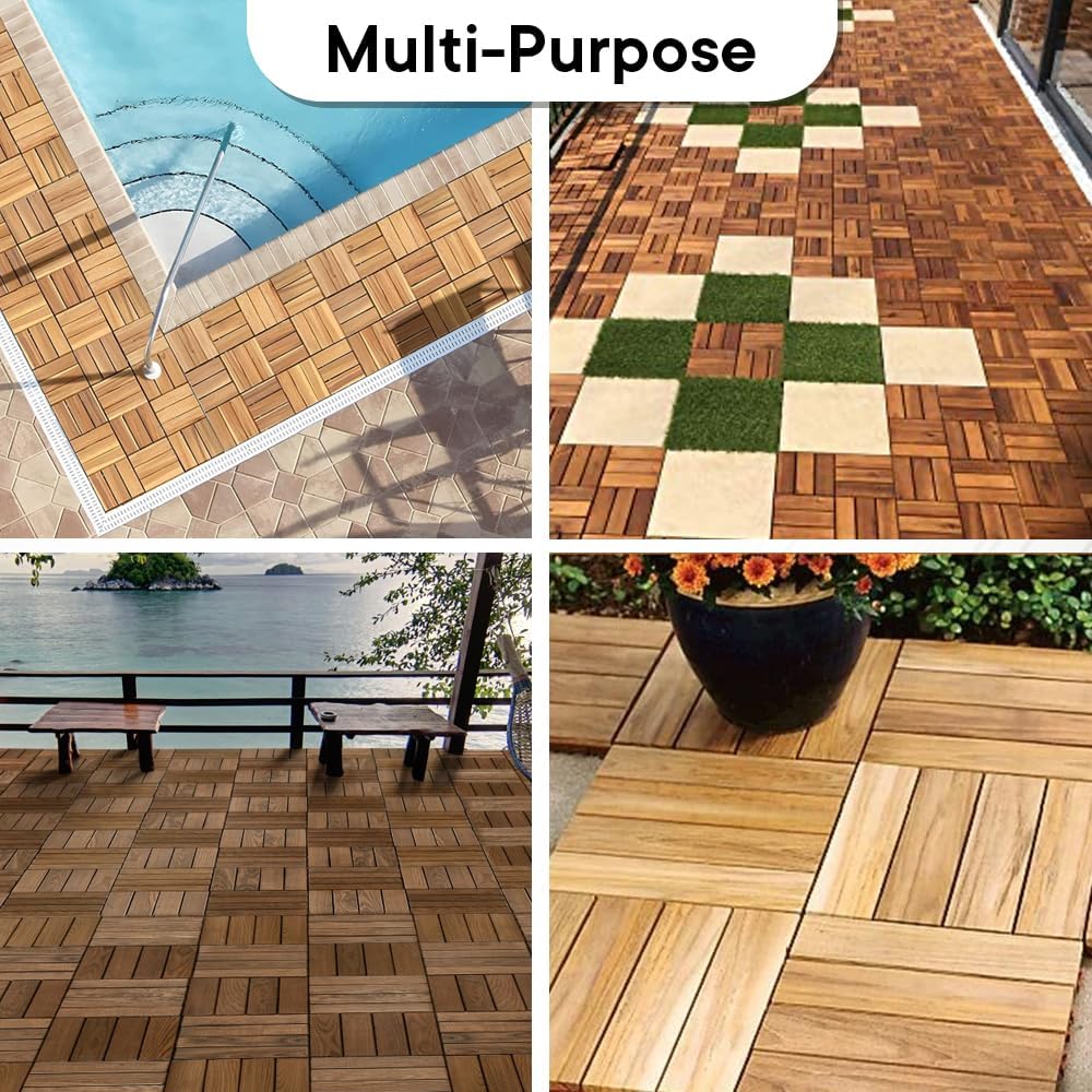 Cheston Interlocking Tiles for Floor I Interlocking Wooden Tiles for ...