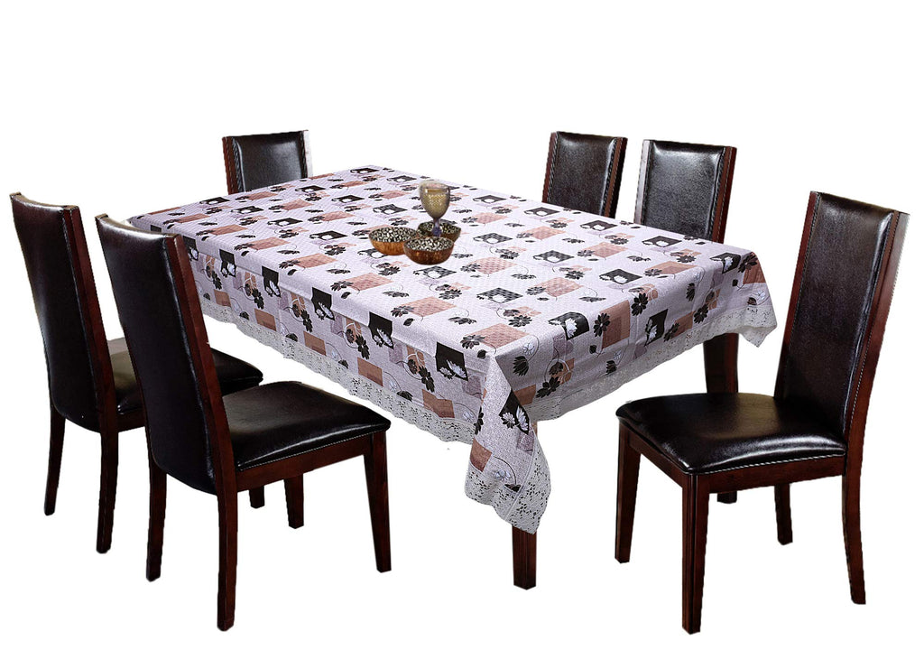 Kuber Industries PVC Flower Design 6 Seater Dining Table Cover (60 ...