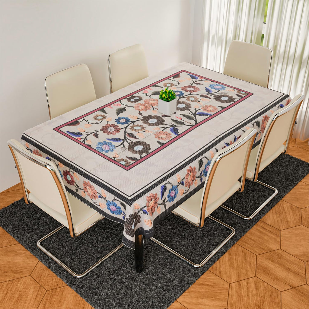 Kuber Industries Dining Table Cover | Digital Multi Flower Print ...